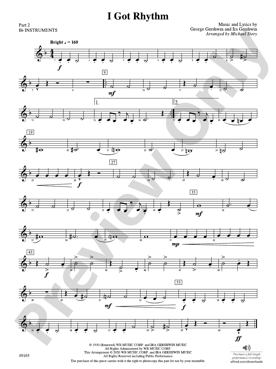 I Got Rhythm: Part 2 - B-flat Instruments: Part 2 - B-flat Instruments ...