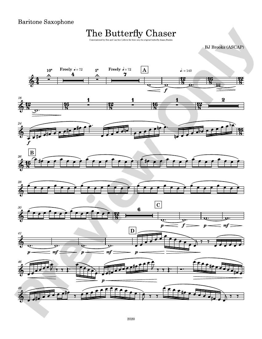 The Butterfly Chaser: E-flat Baritone Saxophone: E-flat Baritone ...