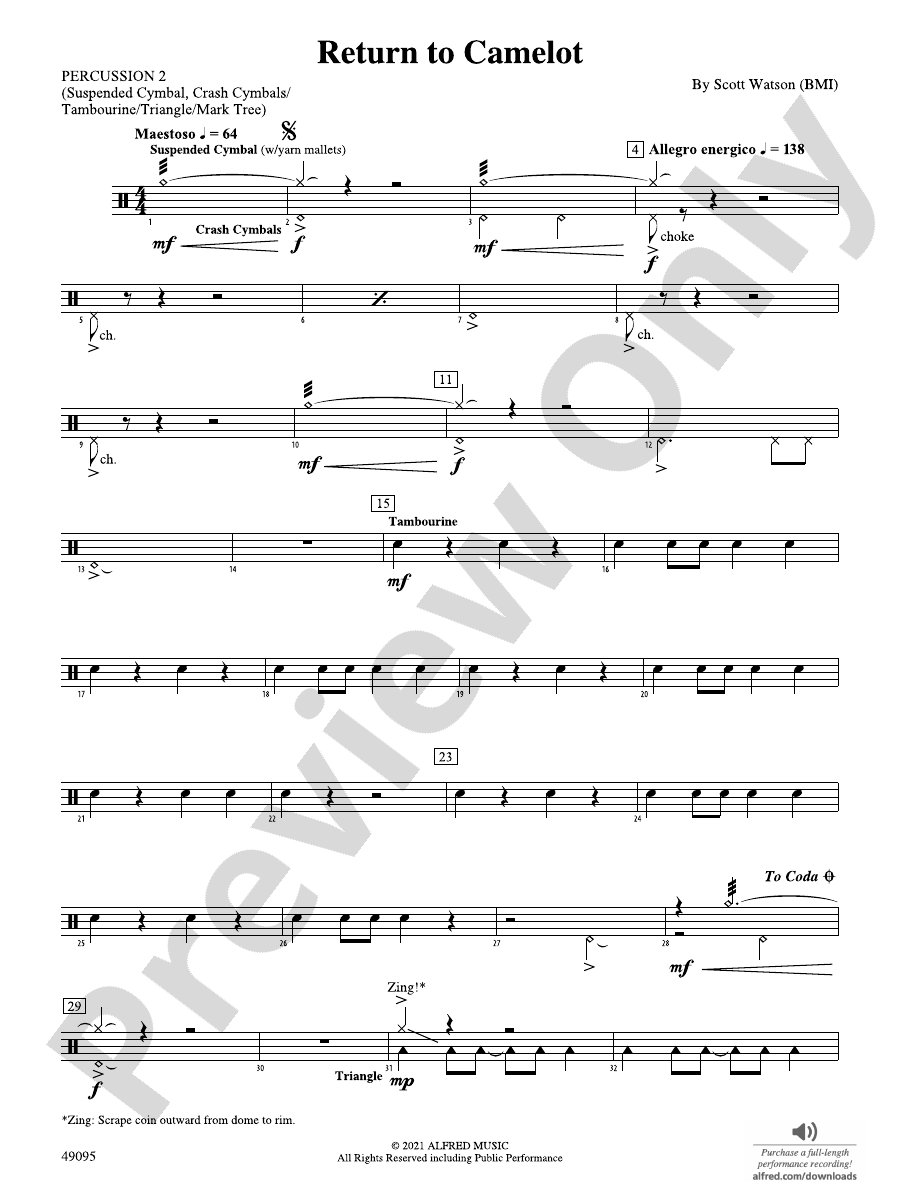 Return to Camelot: 2nd Percussion: 2nd Percussion Part - Digital Sheet ... Return to Camelot: 2nd Percussion: 2nd Percussion Part - Digital Sheet ...