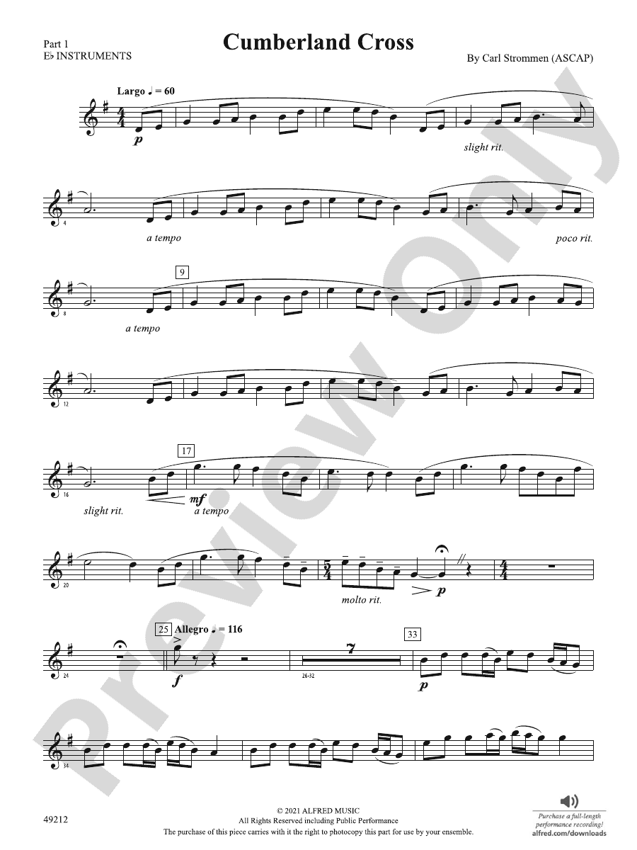 Cumberland Cross: Part 1 - E-flat Instruments: Part 1 - E-flat ...