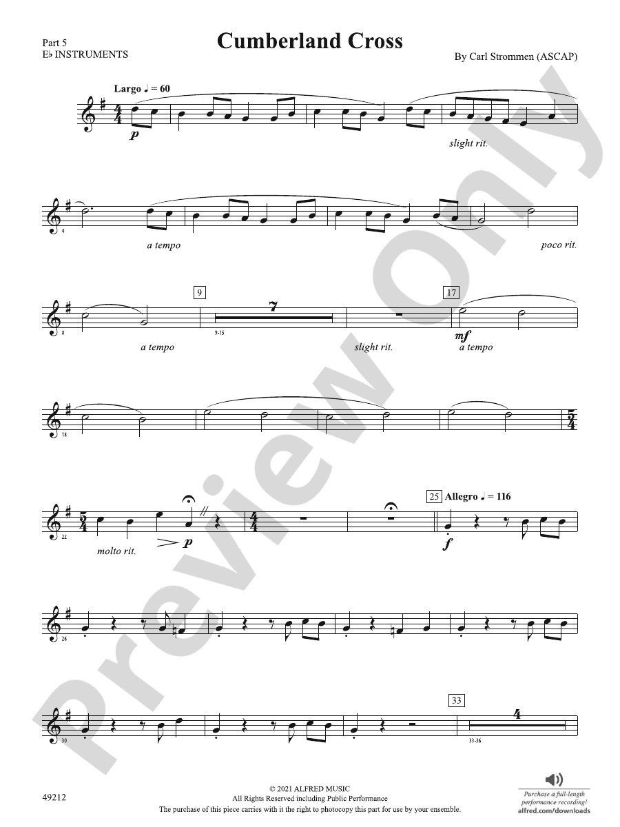 Cumberland Cross: Part 5 - E-flat Instruments: Part 5 - E-flat ...