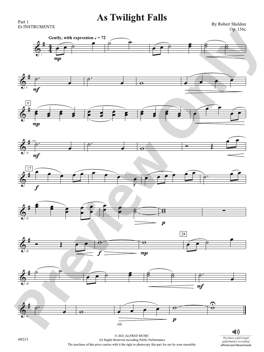 As Twilight Falls: Part 1 - E-flat Instruments: Part 1 - E-flat ...