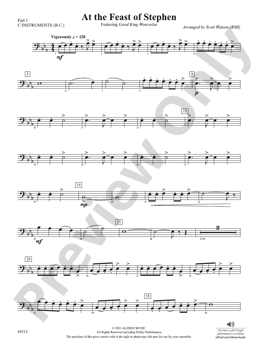 At the Feast of Stephen: Part 1 - C Instruments (B.C.): Part 1 - C ...