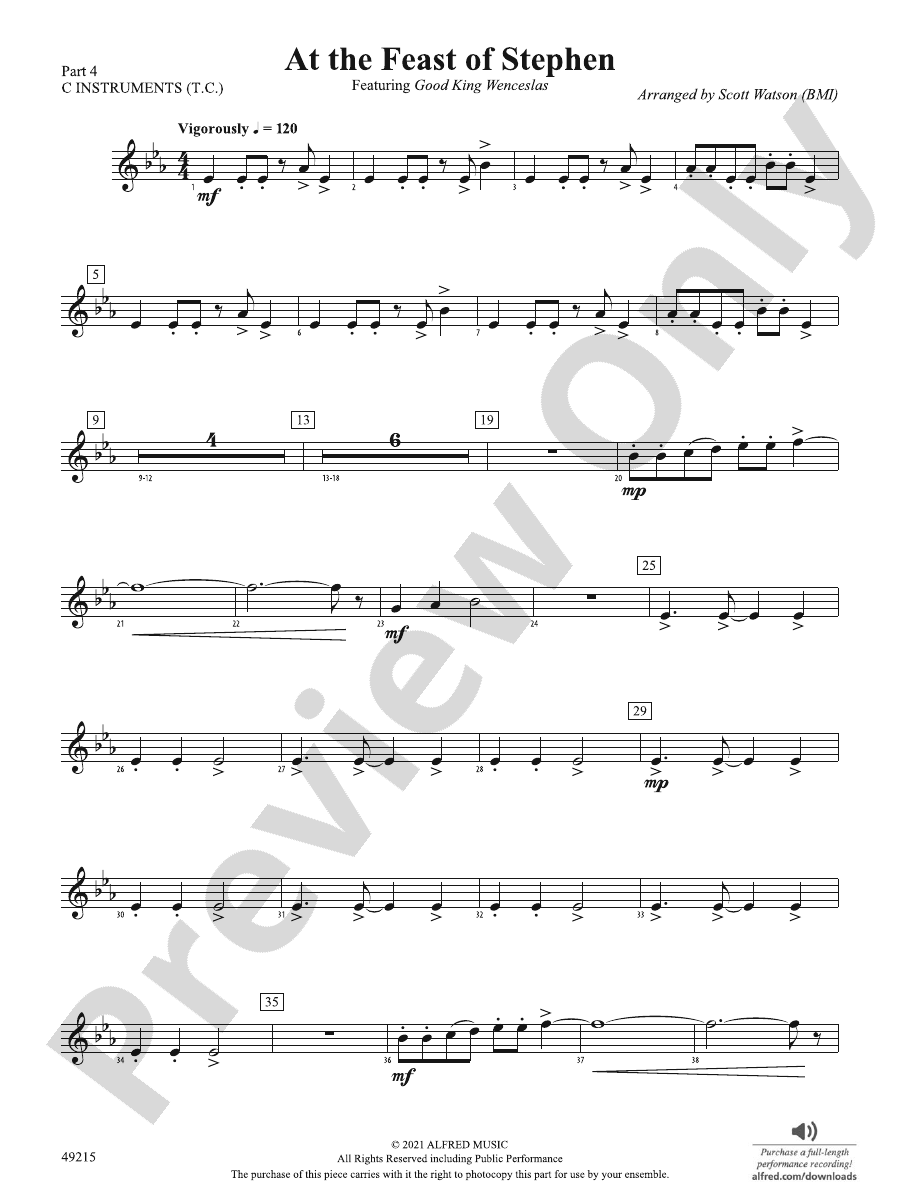 At the Feast of Stephen: Part 4 - C Instruments (T.C.): Part 4 - C ...