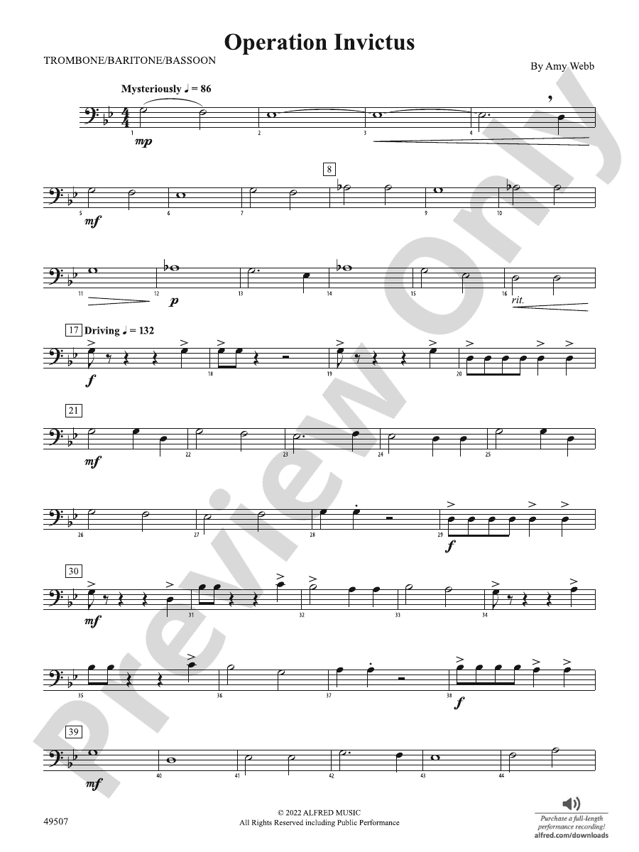 Operation Invictus: 1st Trombone: 1st Trombone Part - Digital Sheet ...