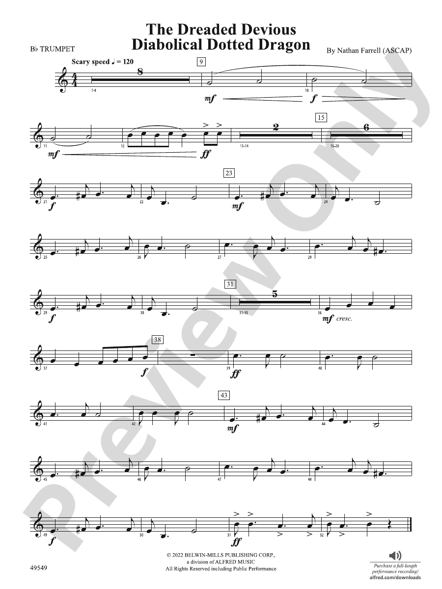 The Dreaded Devious Diabolical Dotted Dragon: 1st B-flat Trumpet: 1st B ...