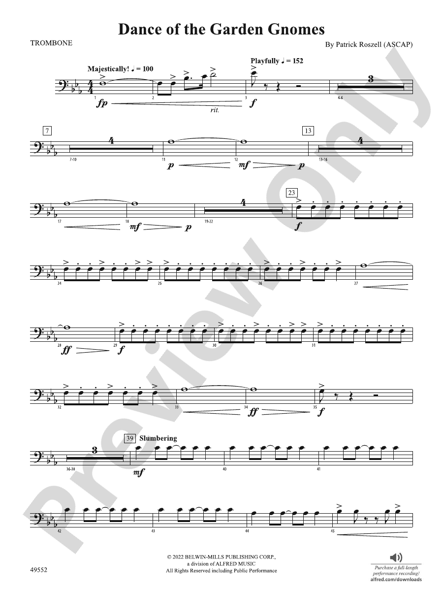 Dance of the Garden Gnomes: 1st Trombone: 1st Trombone Part - Digital ...