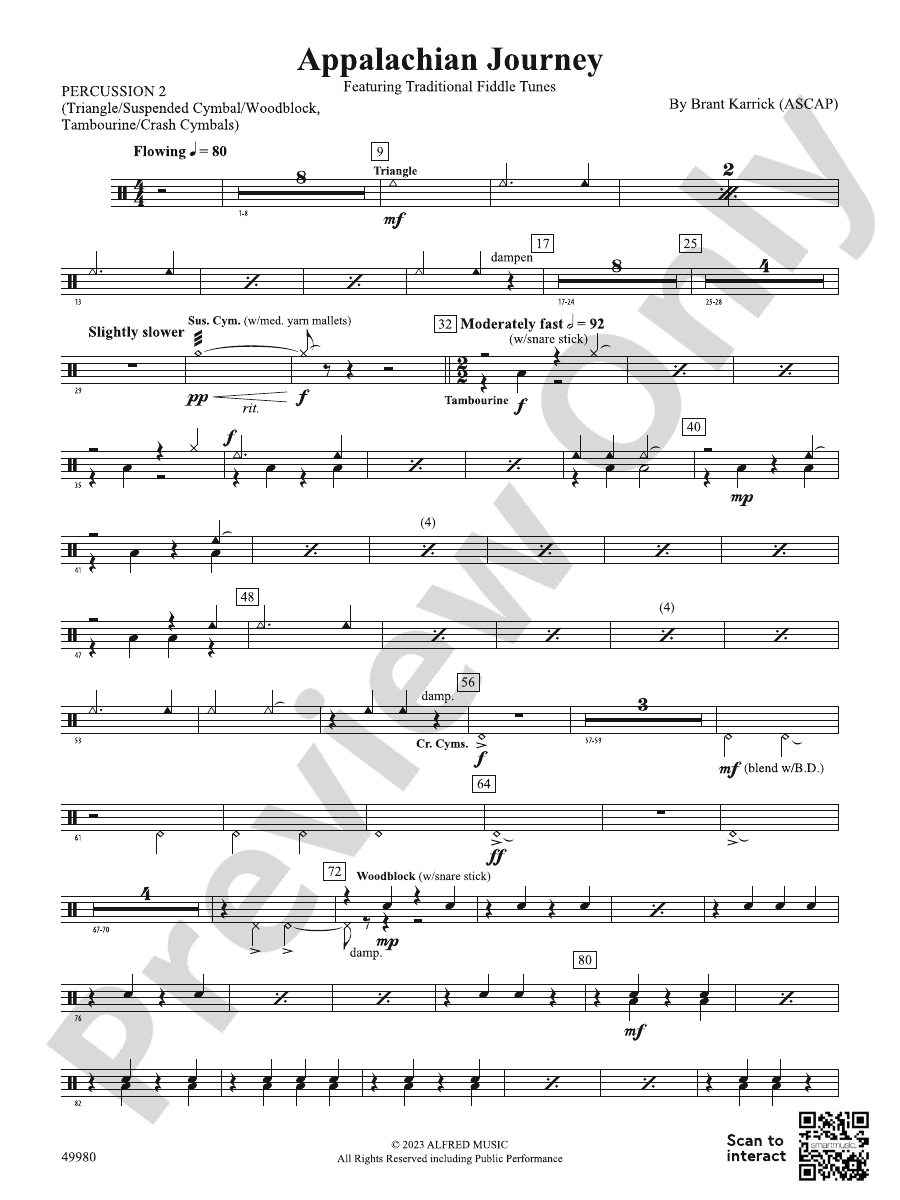 Appalachian Journey: 2nd Percussion: 2nd Percussion Part - Digital ...