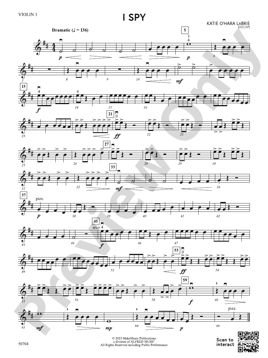 I Spy: 1st Violin: 1st Violin Part - Digital Sheet Music Download