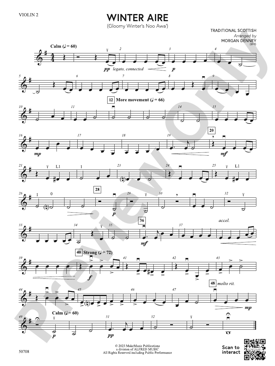 Winter Aire: 2nd Violin: 2nd Violin Part - Digital Sheet Music Download