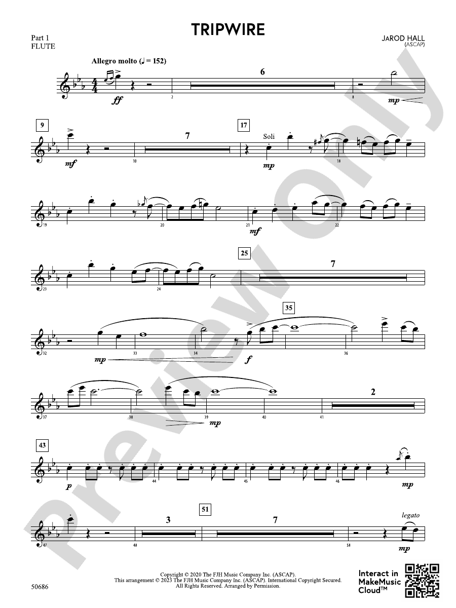 Tripwire: Part 1 - Flute: Part 1 - Flute Part - Digital Sheet Music Download