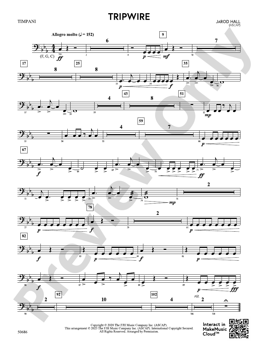 Tripwire: Timpani: Timpani Part - Digital Sheet Music Download
