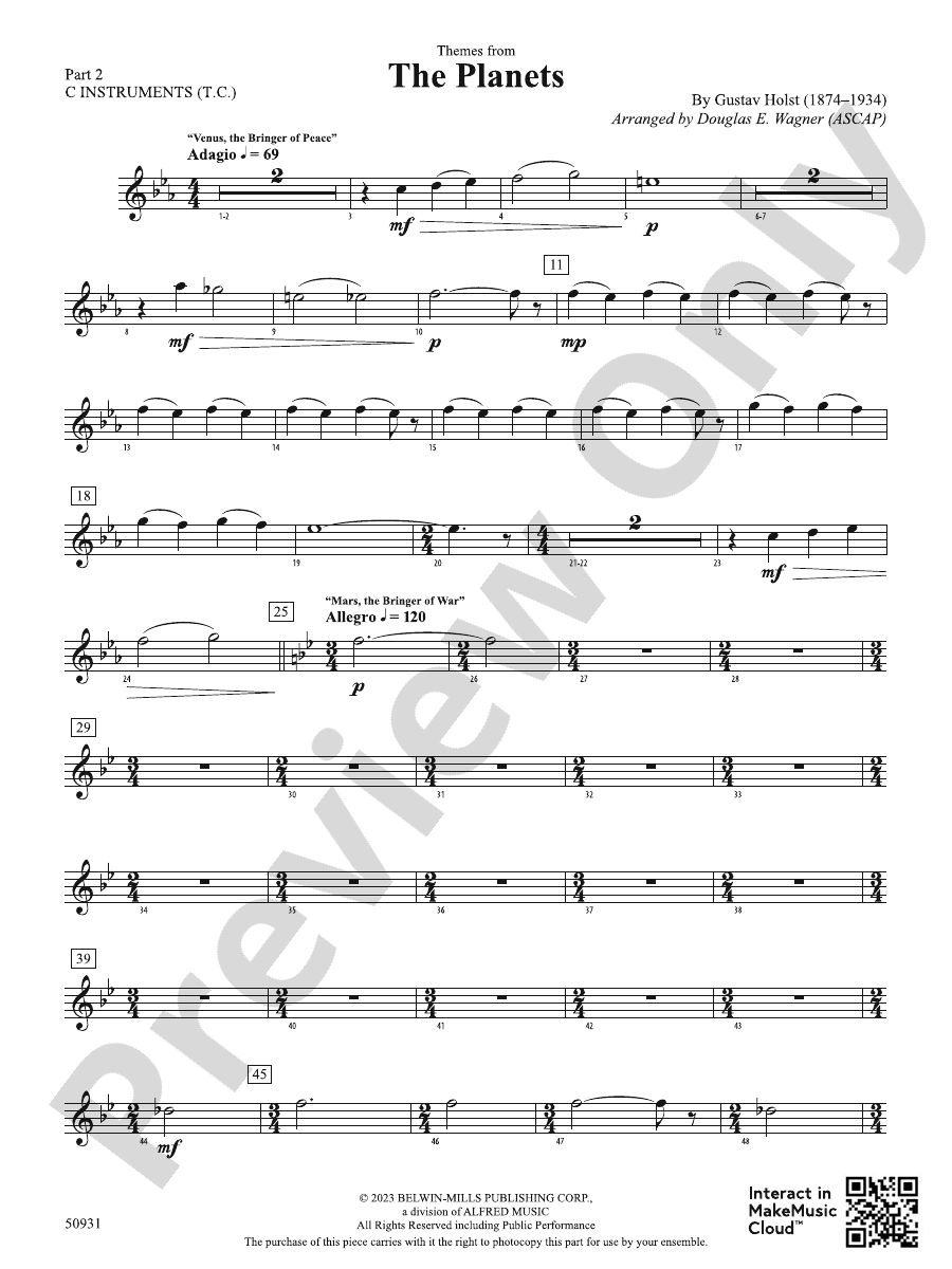 The Planets: Part 2 - C Instruments (T.C.): Part 2 - C Instruments (T.C ...