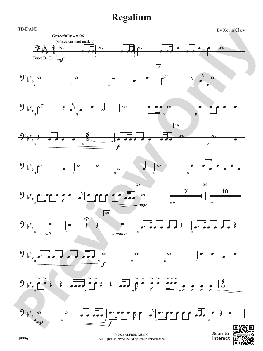 Regalium: Timpani: Timpani Part - Digital Sheet Music Download