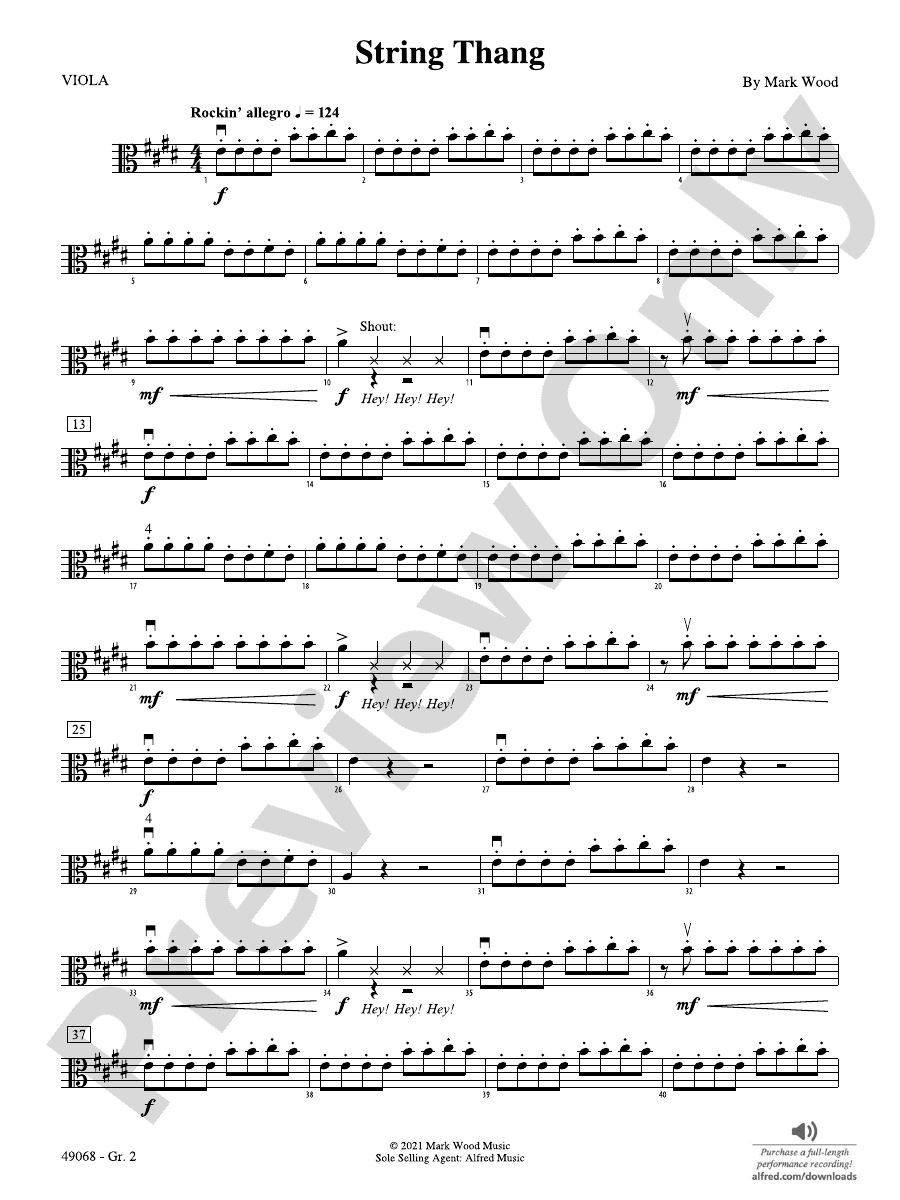 String Thang: Viola - Grade 2: Viola - Grade 2 Part - Digital Sheet ...