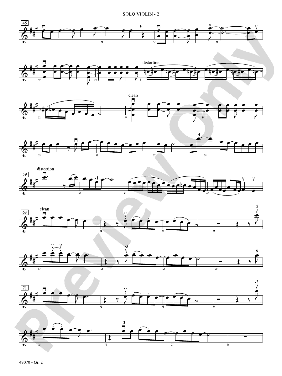 Crazy Train: Solo Violin: Solo Violin Part - Digital Sheet Music Download