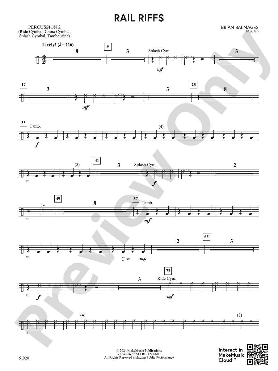 Rail Riffs: 2nd Percussion: 2nd Percussion Part - Digital Sheet Music ...