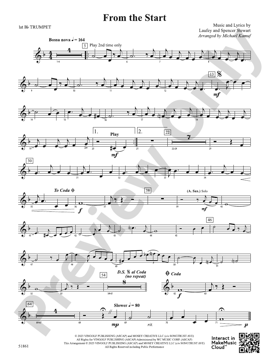 From the Start: 1st B-flat Trumpet: 1st B-flat Trumpet Part - Digital ...