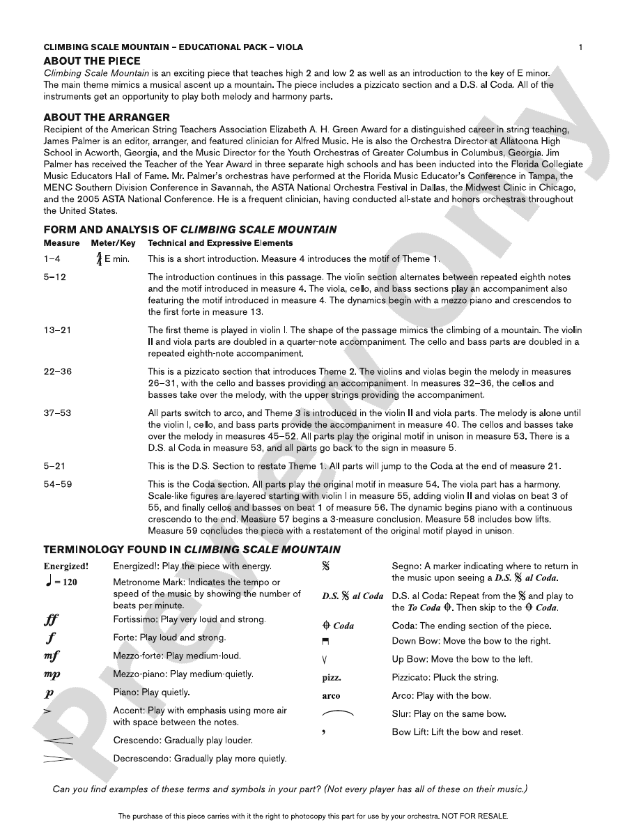 Climbing Scale Mountain: Viola Educational Pack: Viola Educational Pack ...