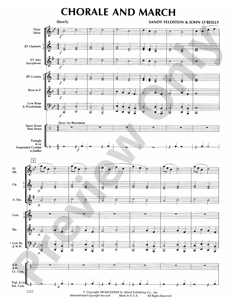 Chorale and March: : Sandy Feldstein - Digital Sheet Music Download