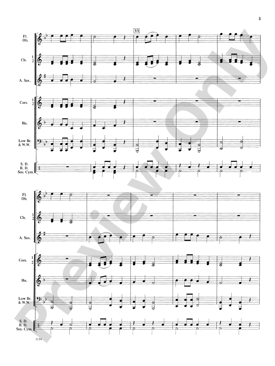 First Concert March: Concert Band Conductor Score & Parts: Sandy ...