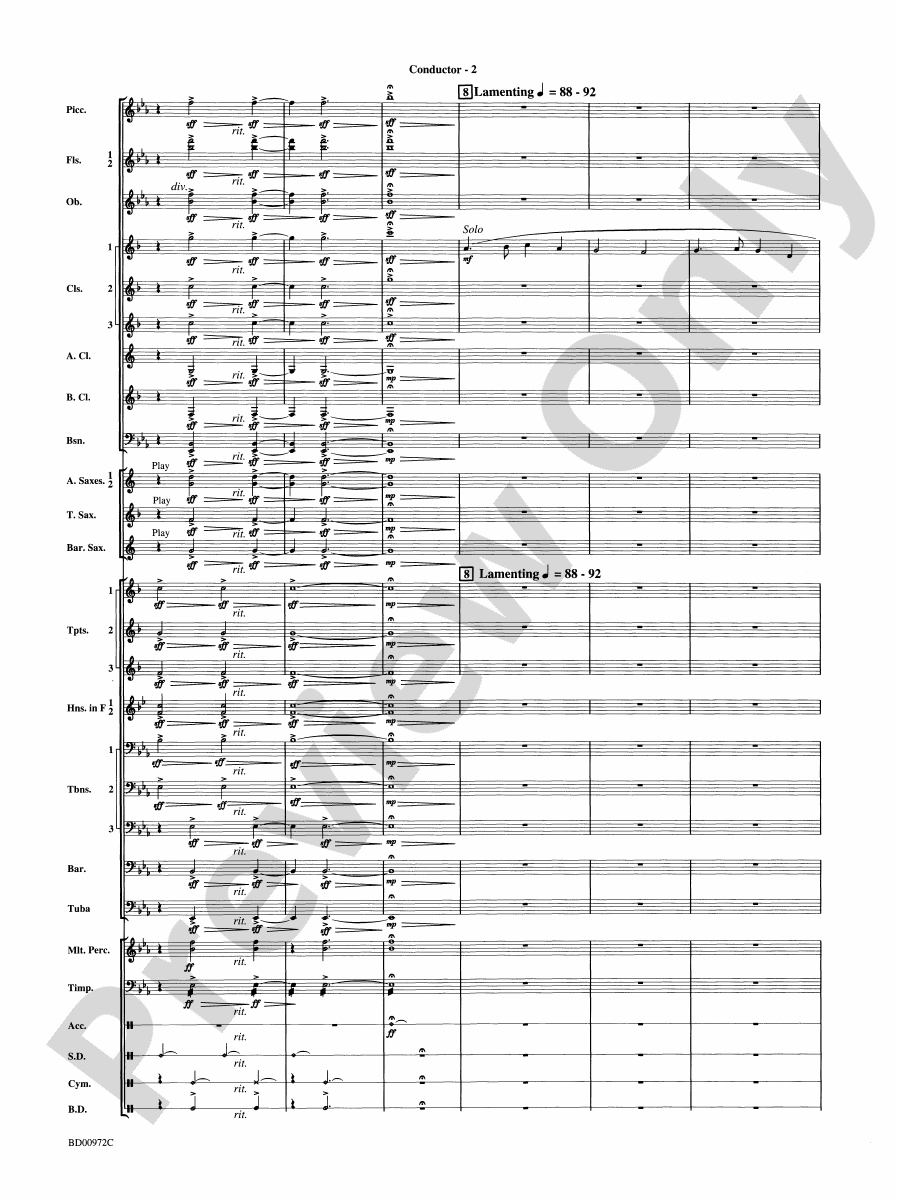 In the Bleak Midwinter: Concert Band Conductor Score & Parts: Gustav ...