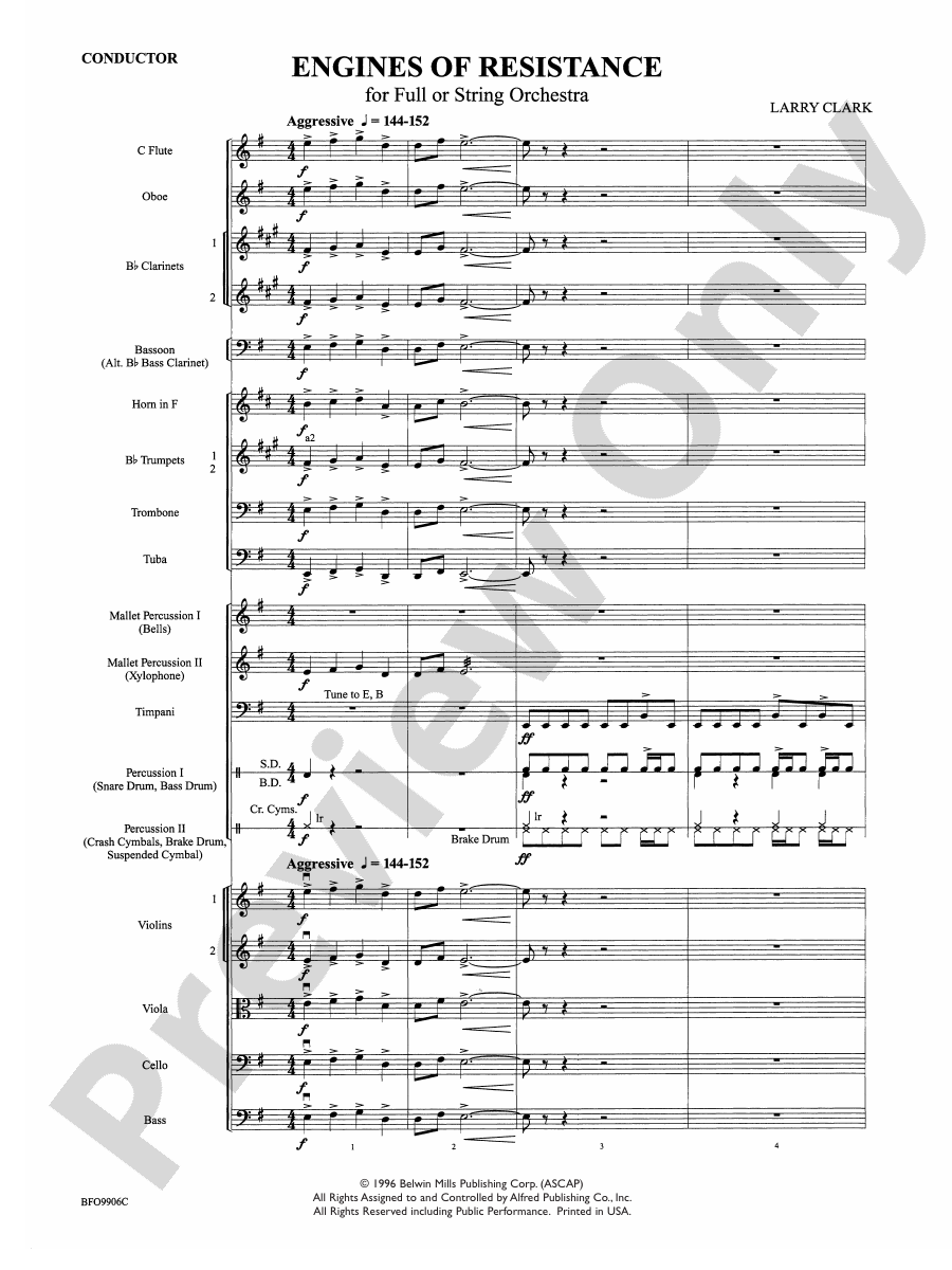 Engines of Resistance: Full Orchestra Conductor Score & Parts: Larry Clark - Digital Sheet Music ...