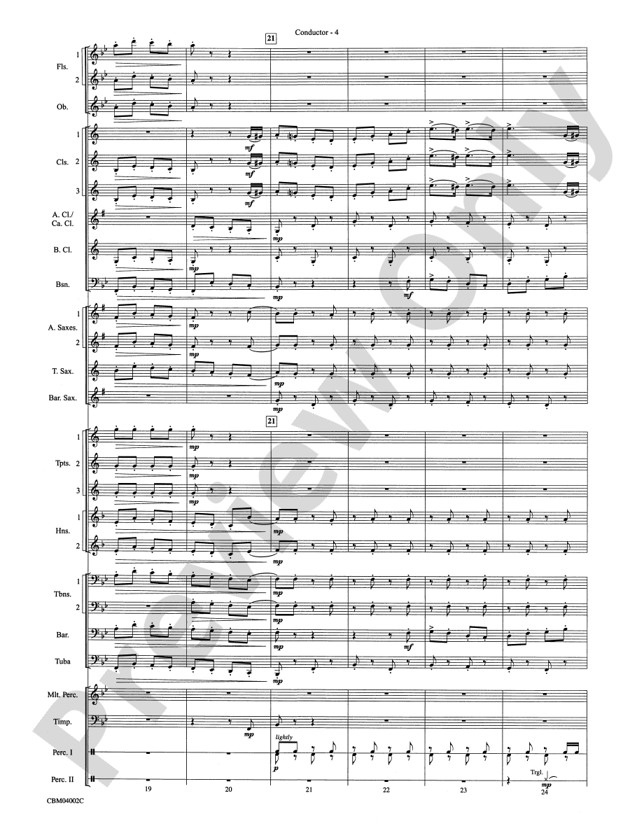 The Dam Busters Concert March: Concert Band Conductor Score & Parts ...