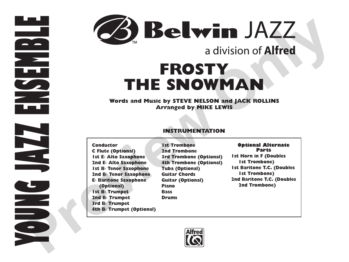 Frosty the Snowman: Jazz Ensemble Conductor Score & Parts: Steve Nelson ...
