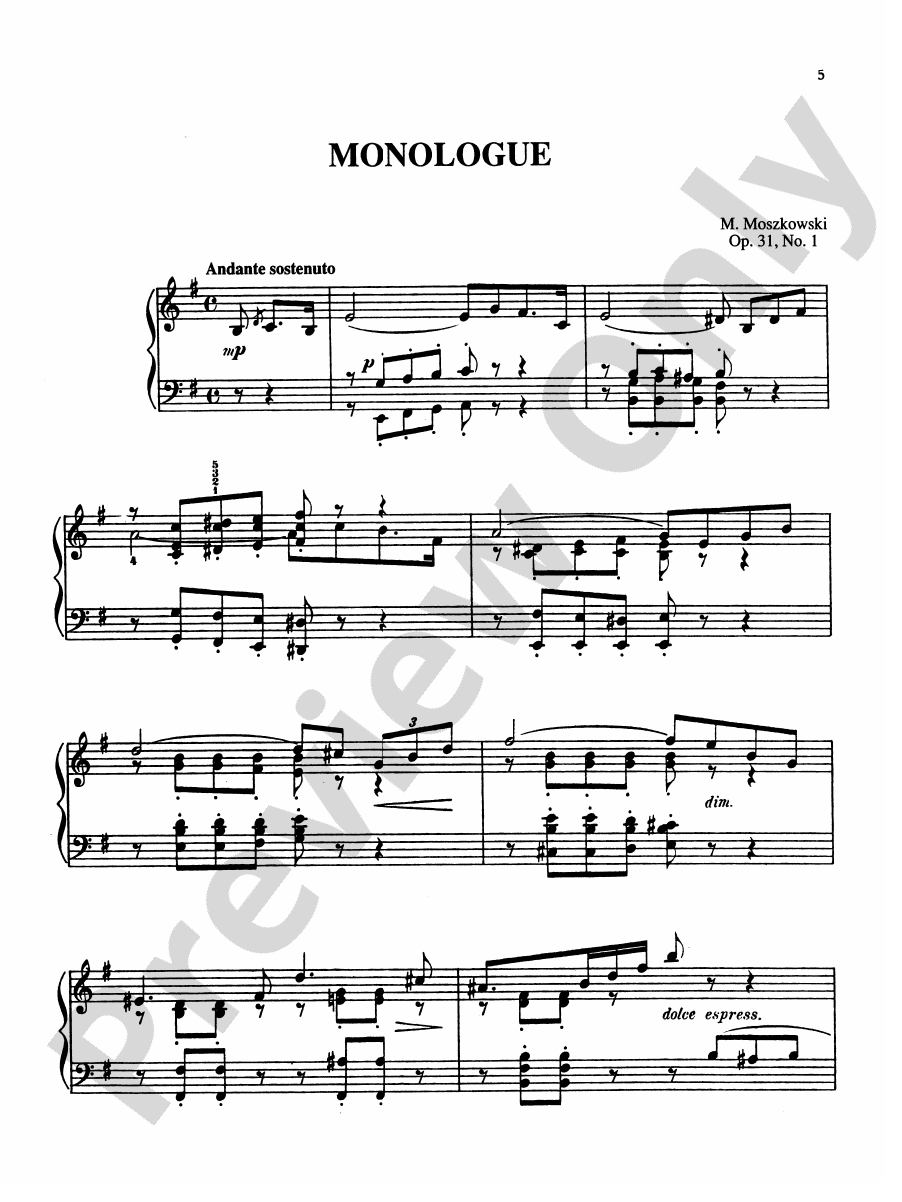 Moszkowski: Six Pieces, Op. 31: Piano Book: Moritz Moszkowski - Digital ...
