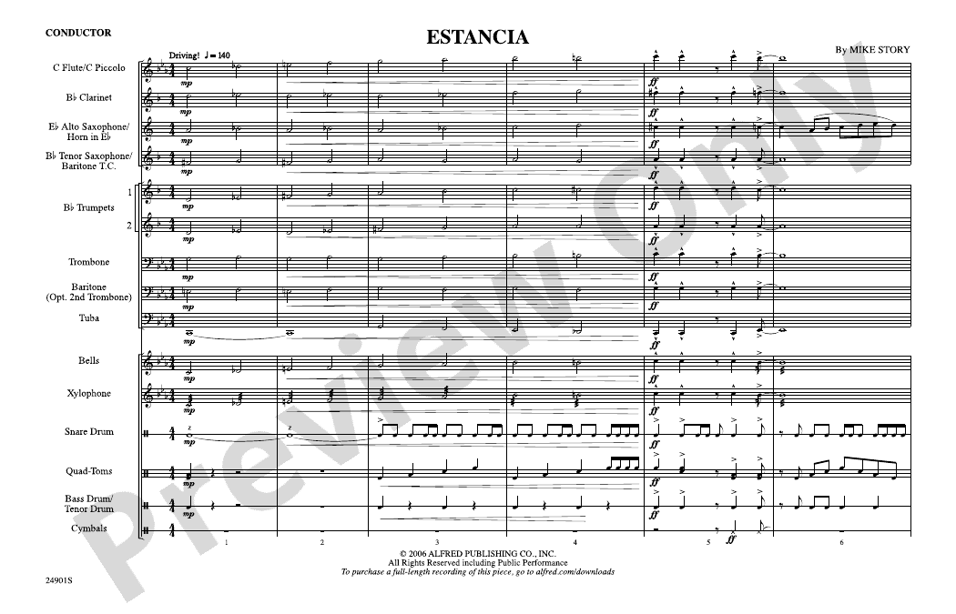 Estancia: Marching Band Conductor Score & Parts - Digital Sheet Music ...