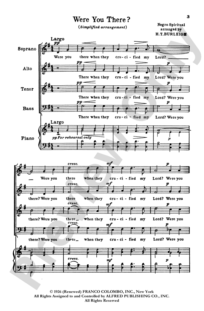 Were You There?: SATB, a cappella Choral Octavo - Digital Sheet Music ...