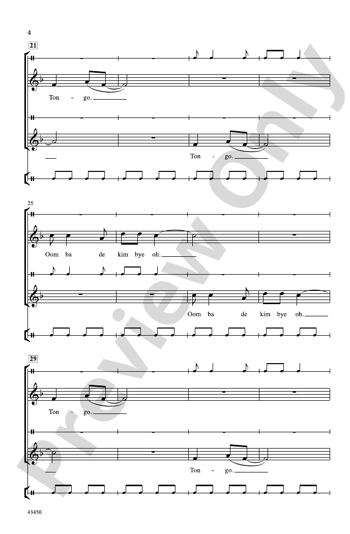 Tongo: 2-Part Choral Octavo - Digital Sheet Music Download