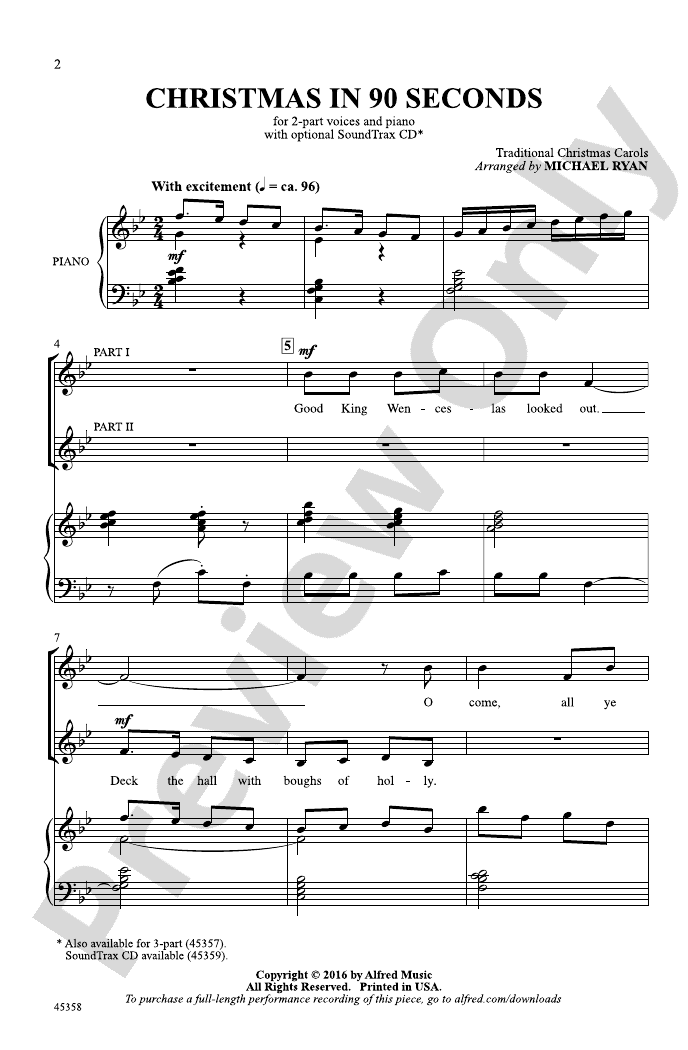 Christmas in 90 Seconds: 2-Part Choral Octavo - Digital Sheet Music ...