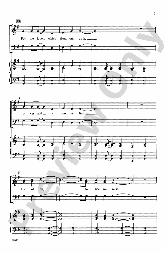 For the Beauty of the Earth: SAB Choral Octavo: Susan Biggs - Digital ...