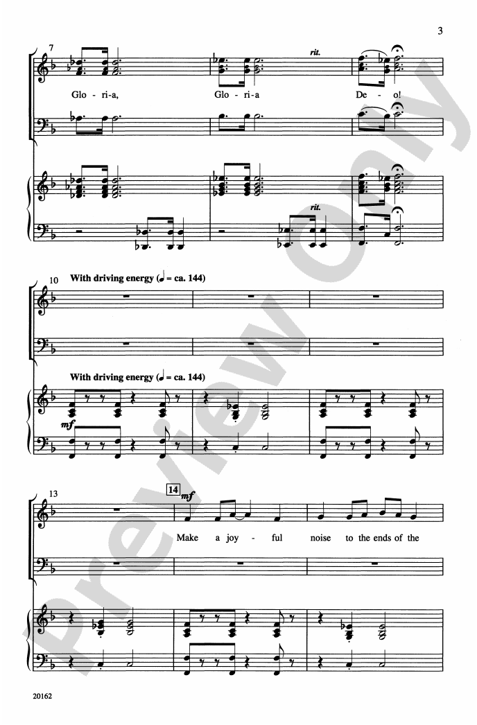 Make a Joyful Noise: 3-Part Mixed Choral Octavo: Sally K. Albrecht ...