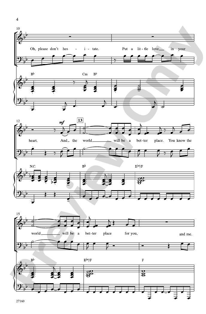 Put a Little Love in Your Heart: SAB Choral Octavo: Jimmy Holiday ...