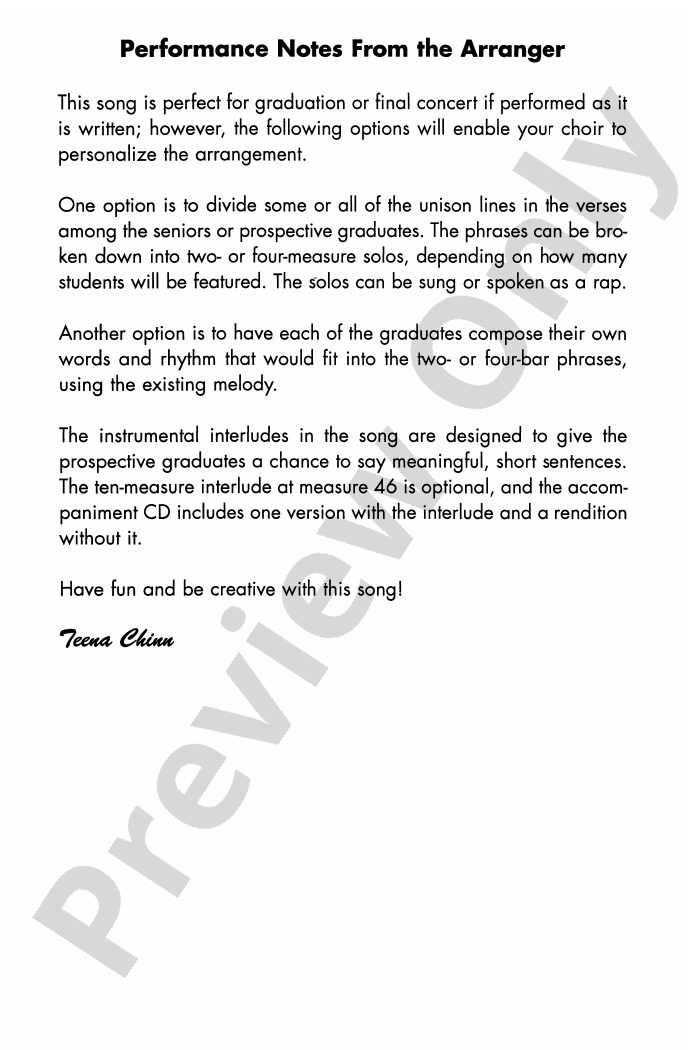 Graduation (Friends Forever): SATB Choral Octavo - Digital Sheet Music ...