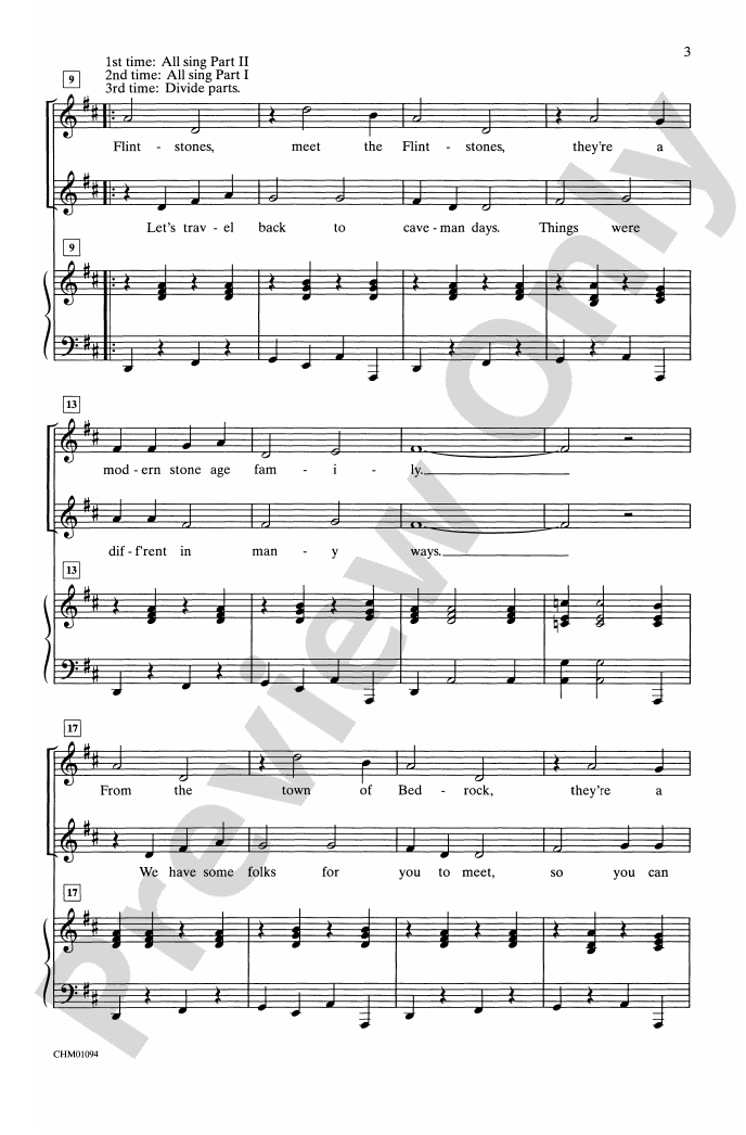 (Meet) The Flintstones: 2-Part Choral Octavo: Joseph Barbera - Digital ...