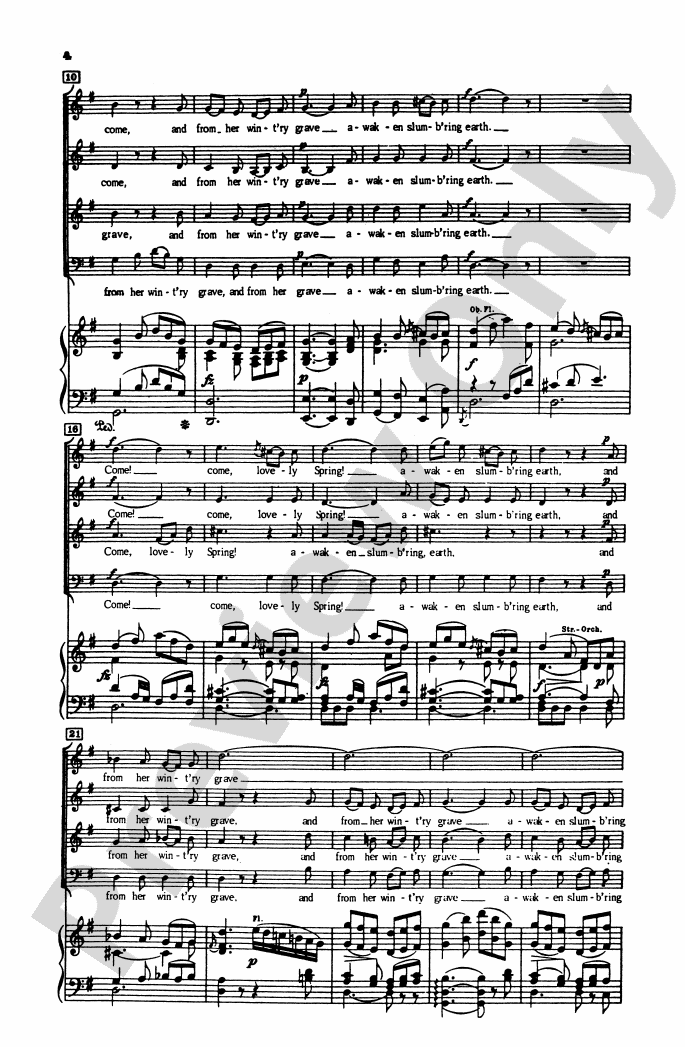 Come, Lovely Spring (from The Seasons): SATB Choral Octavo: Franz ...