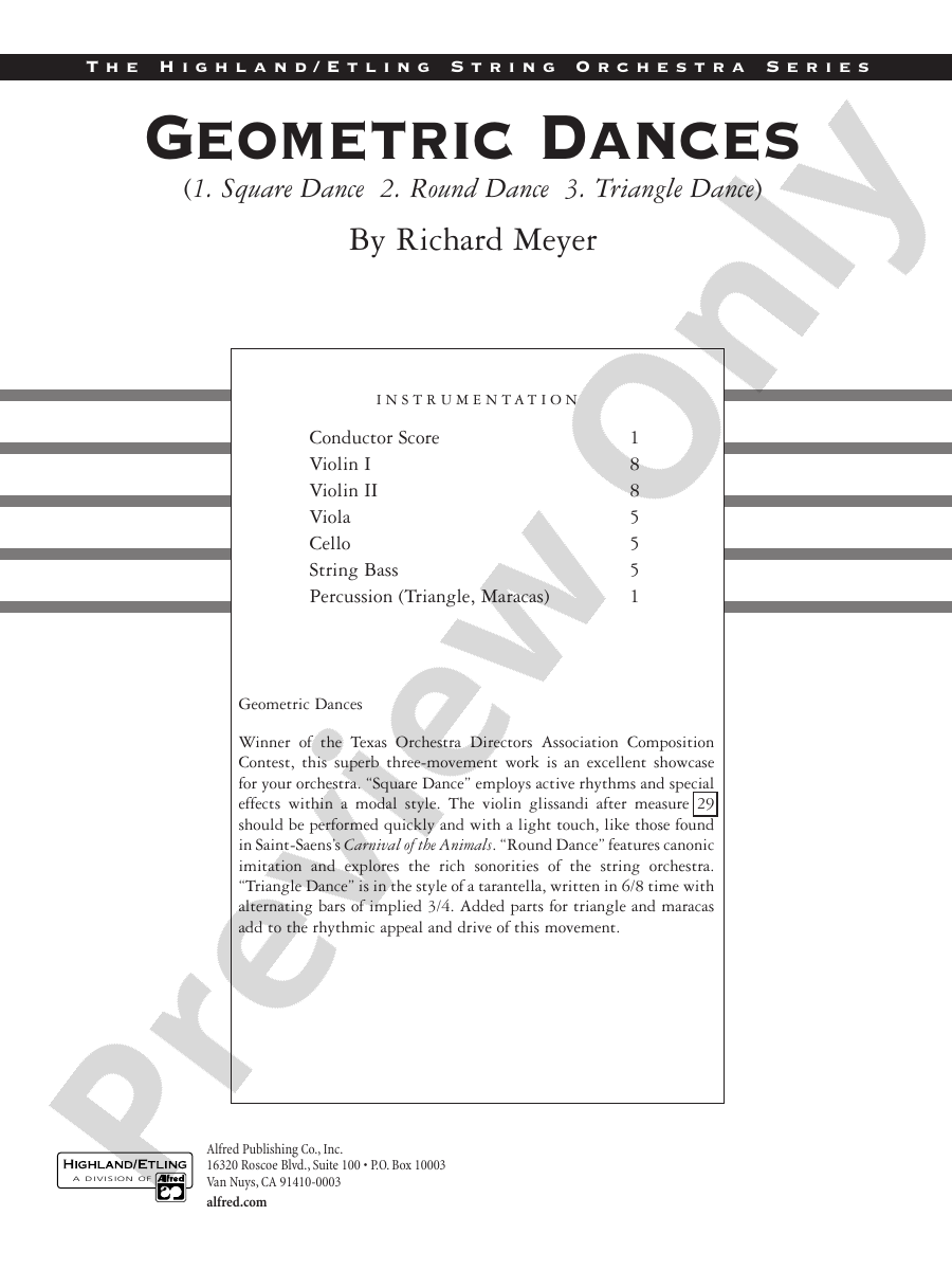 Geometric Dances: Score: String Orchestra Score - Digital Sheet Music ...