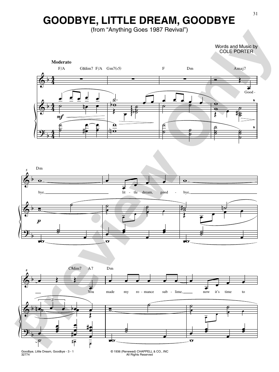 Goodbye, Little Dream, Goodbye (From "Red, Hot and Blue"): Voice: Cole ...