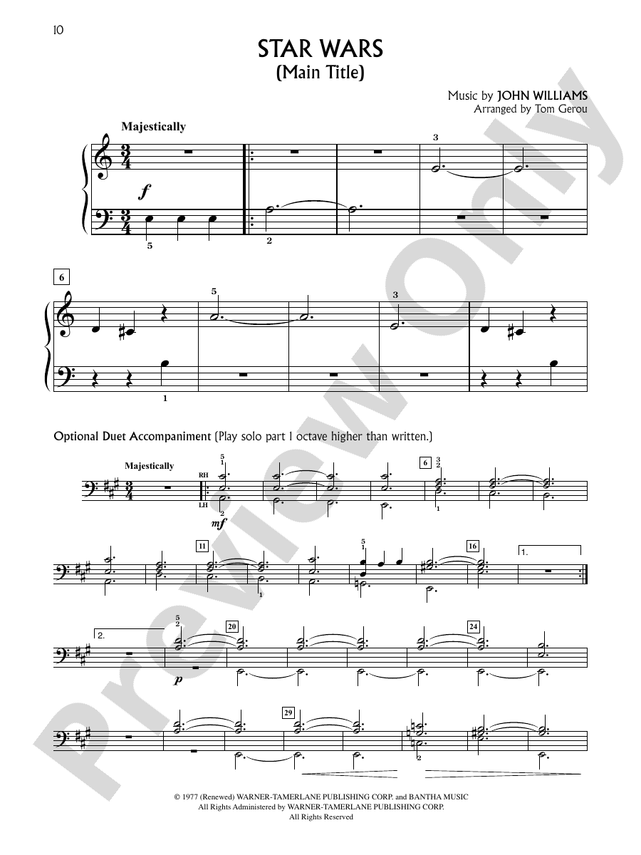 Star Wars Main Theme (from "Star Wars"): Piano: John Williams - Digital ...