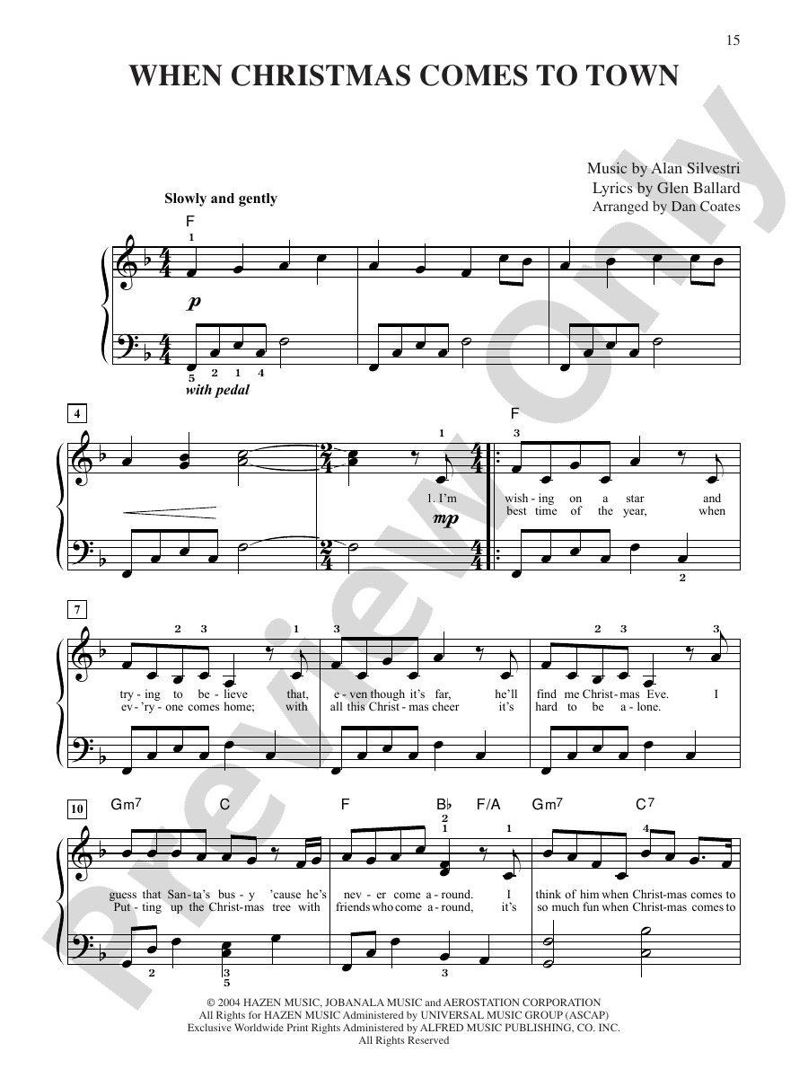 When Christmas Comes to Town (from "The Polar Express"): Piano: Glenn ...