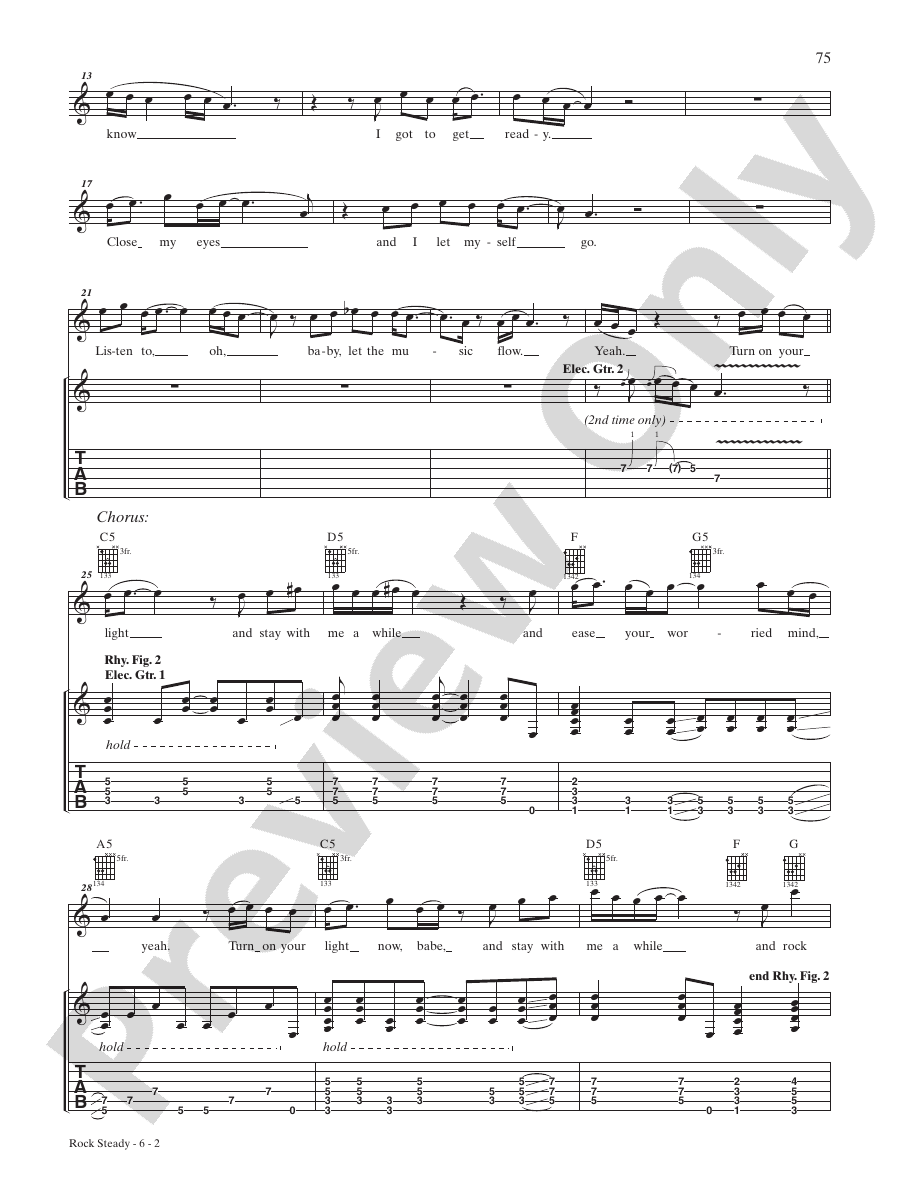 Rock Steady: Guitar: Bad Company - Digital Sheet Music Download