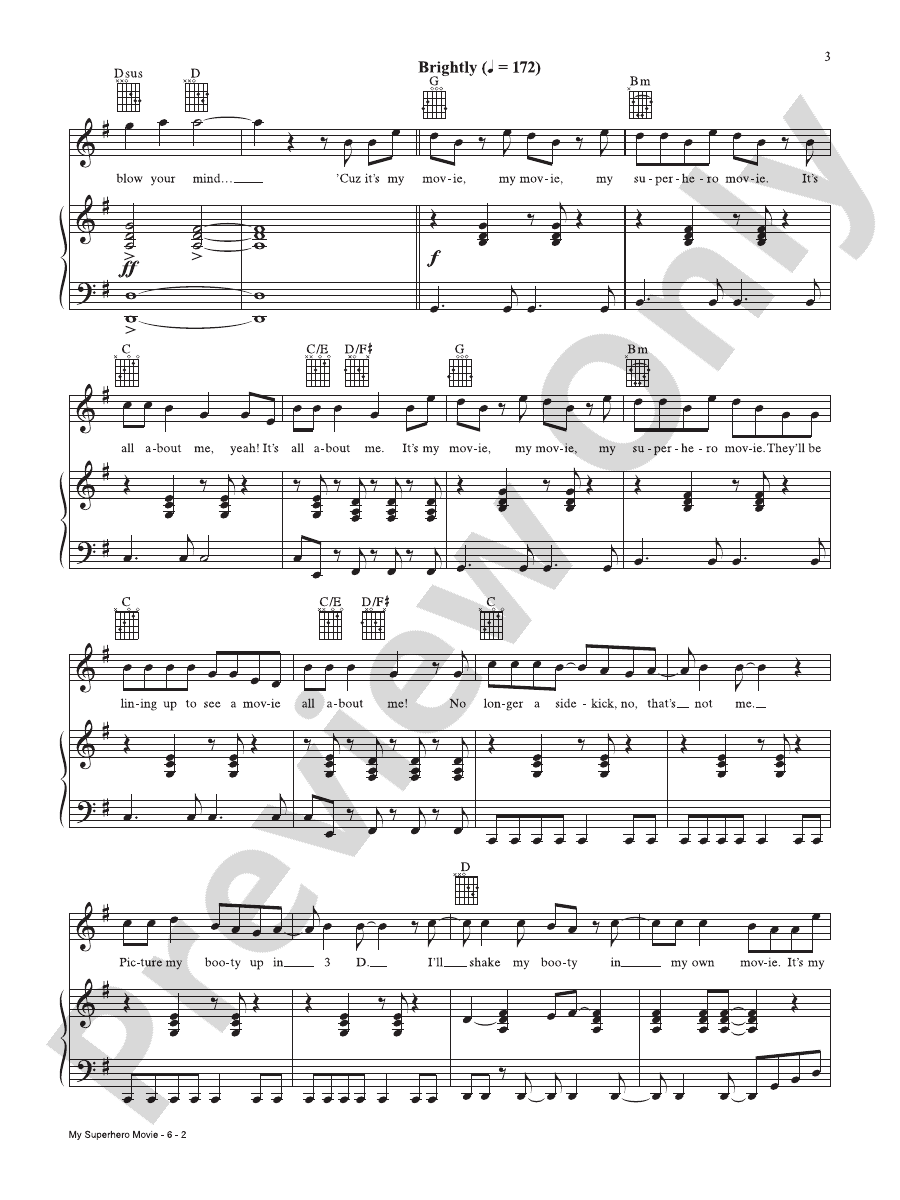 My Superhero Movie (from Teen Titans Go! To The Movies): Piano/Vocal ...