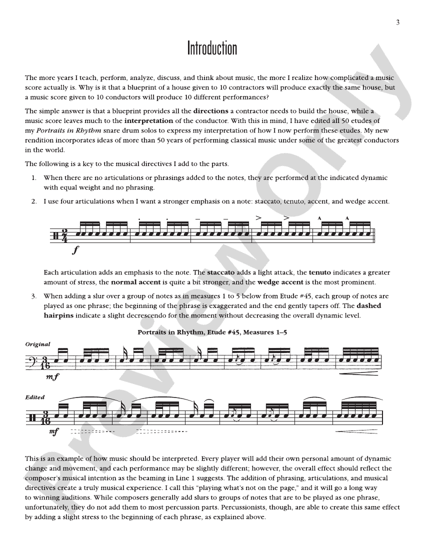 Portraits in Rhythm: Advanced Edition: Snare Drum: Anthony J. Cirone ...