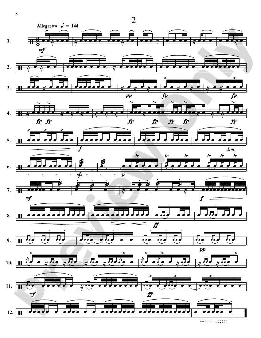 Portraits in Rhythm: Advanced Edition: Snare Drum: Anthony J. Cirone ...