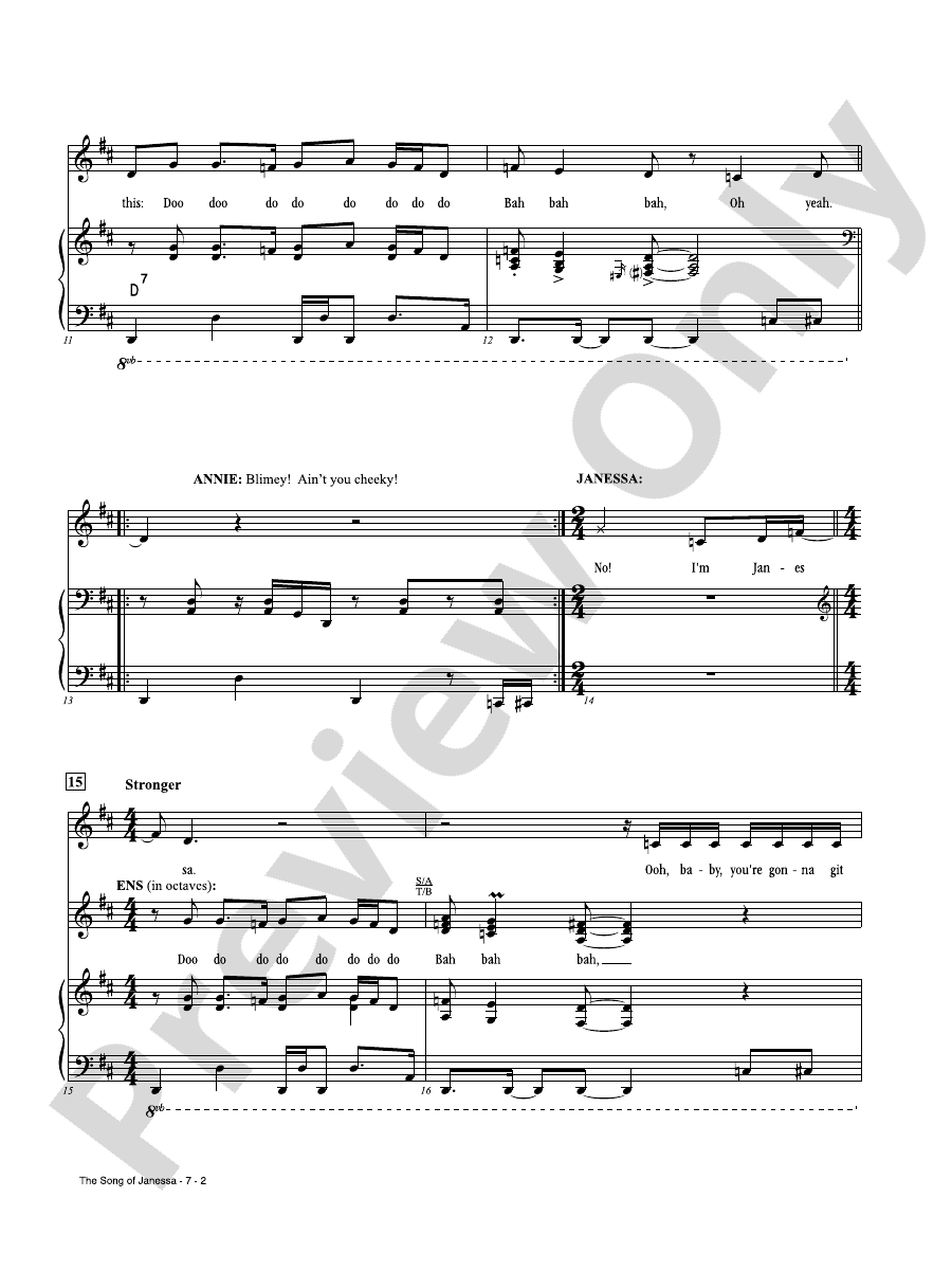 The Song of Janessa from Broadway Bounty Hunter: Piano: Joe Iconis ...