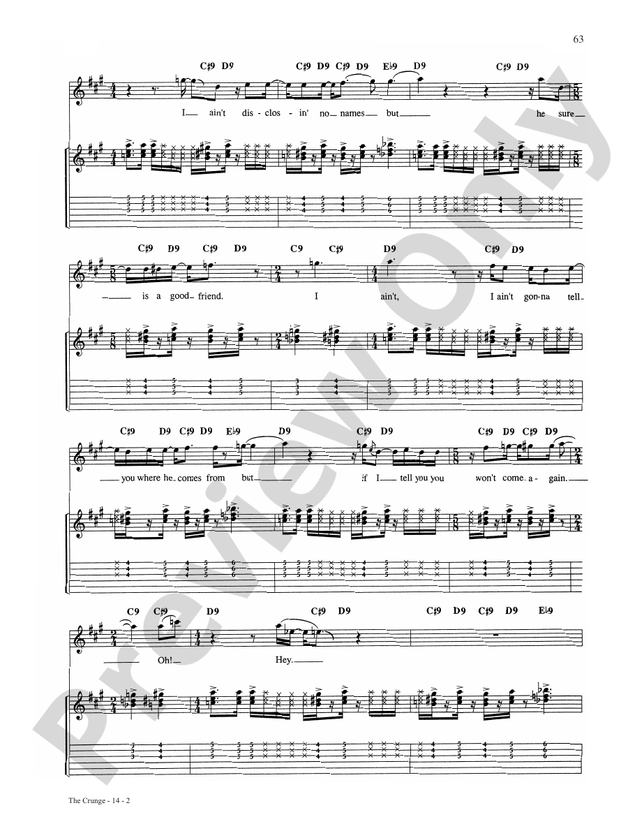 The Crunge: Guitar: Led Zeppelin - Digital Sheet Music Download